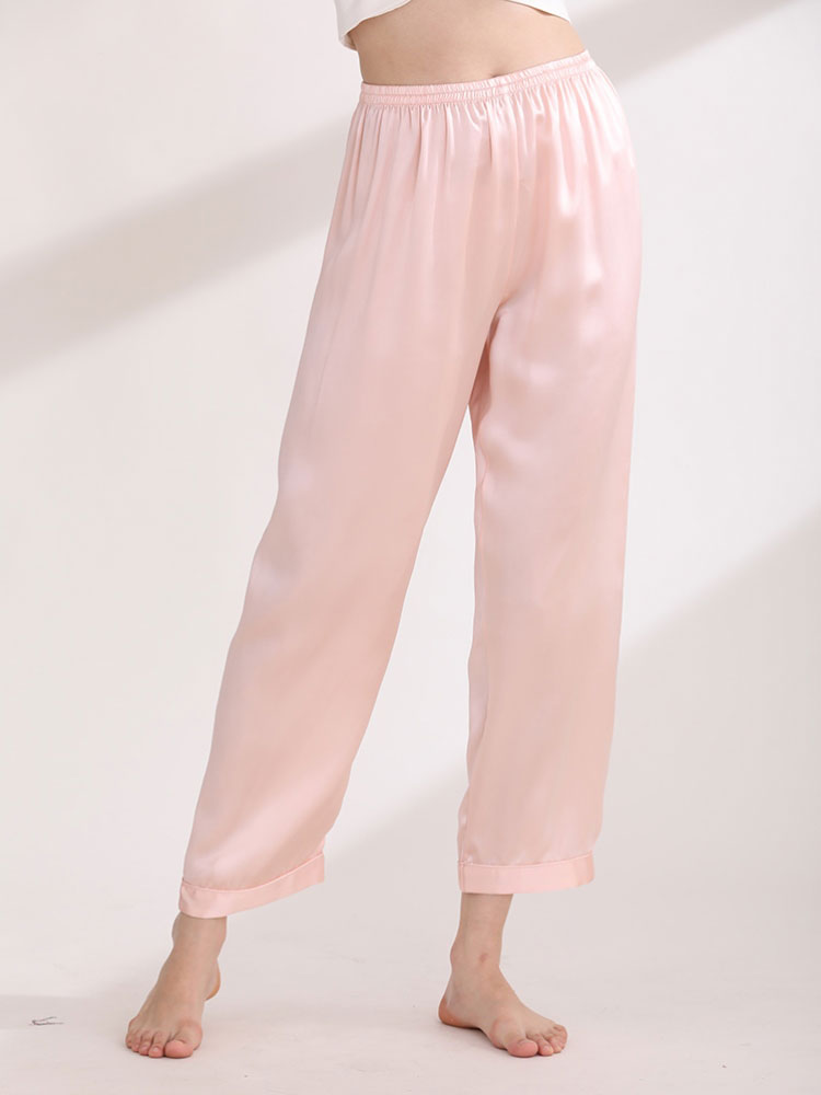 Women's Long Pajama Pants Pure Mulberry Silk Lounge Pants - Enjoy ...